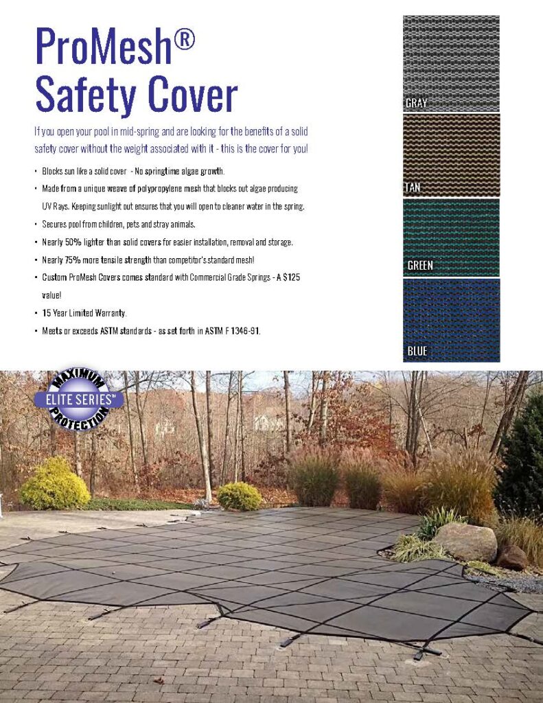 Aristocrat Pools - Mesh Safety Cover Color Selector